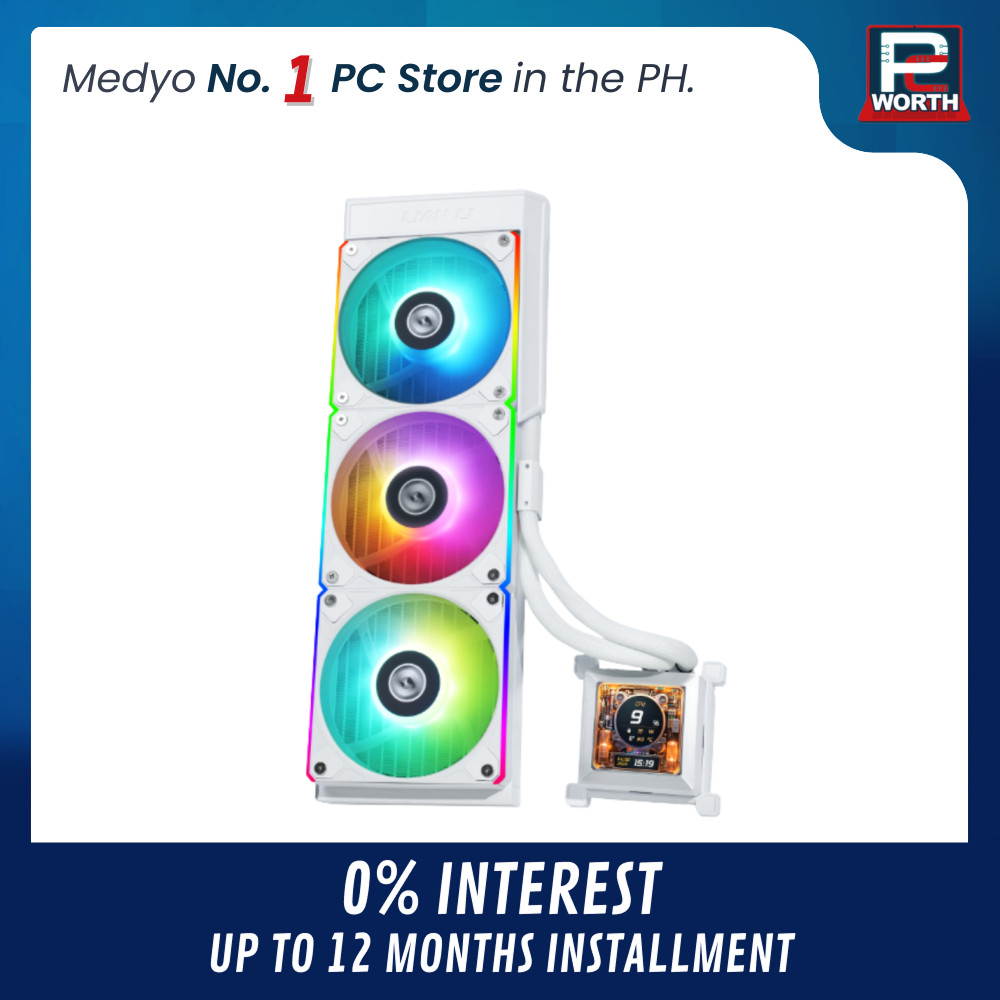 LIAN LI HYDROSHIFT 360R 360MM LCD DISPLAY ARGB WHITE AIO 3 FANS AIO COOLER | PC Worth